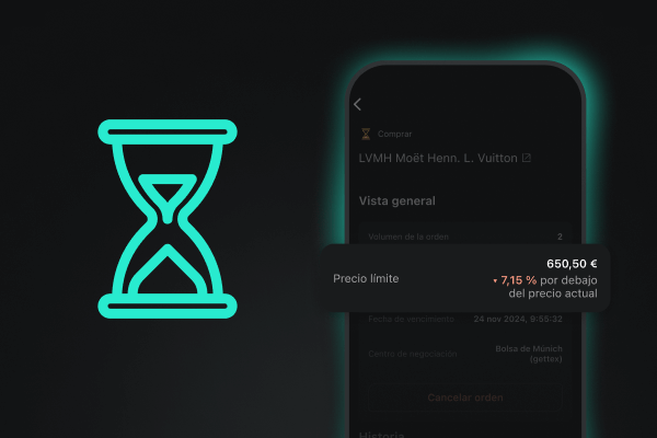 Información sobre las órdenes pendientes | Scalable Capital